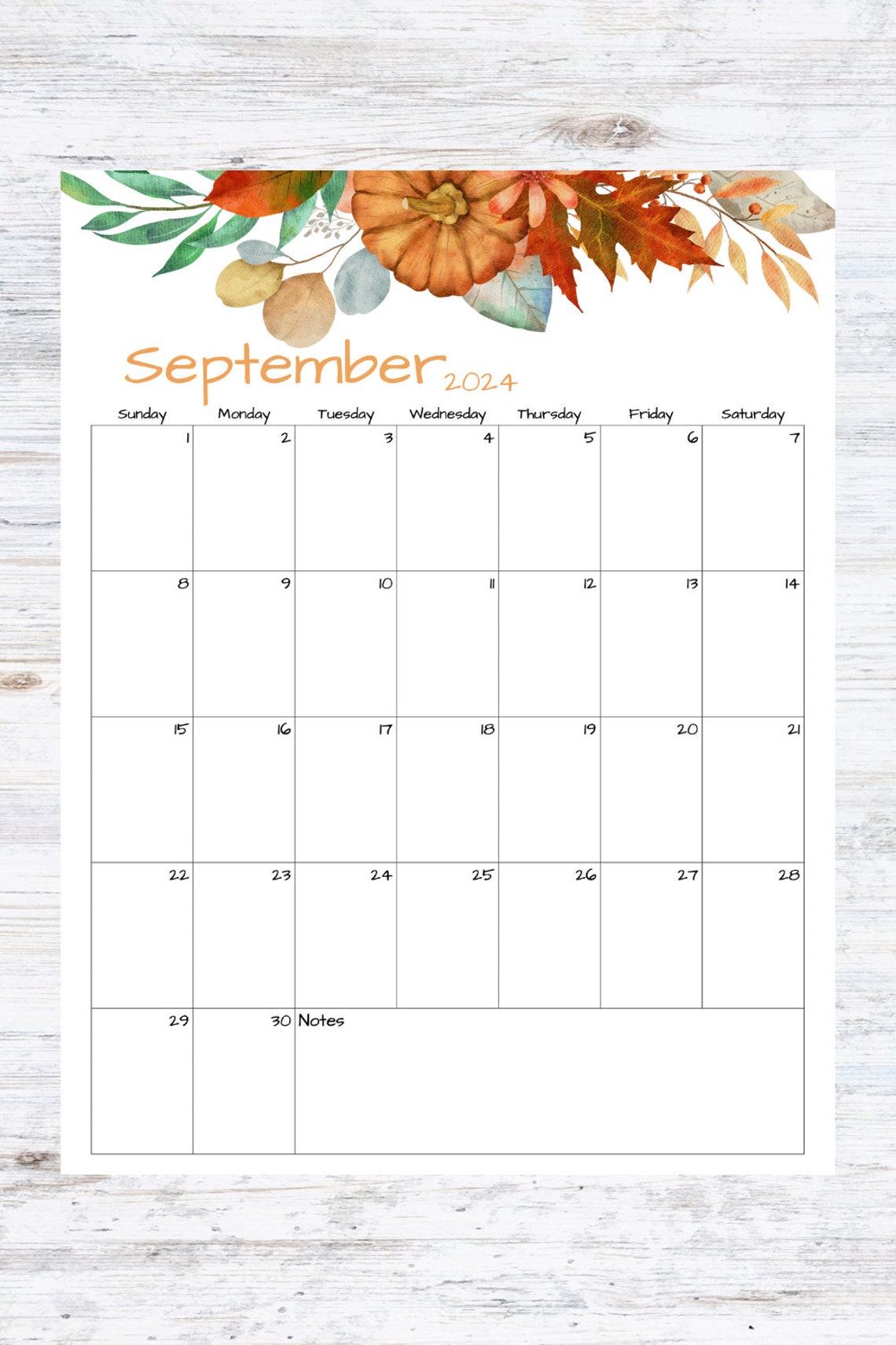 Fillable/editable September Calendar September 2024 Printable Calendar ...