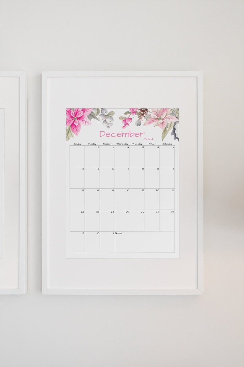 Fillable/editable December Calendar December 2024 Printable - Etsy