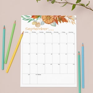 Fillable/editable September Calendar September 2024 Printable Calendar ...