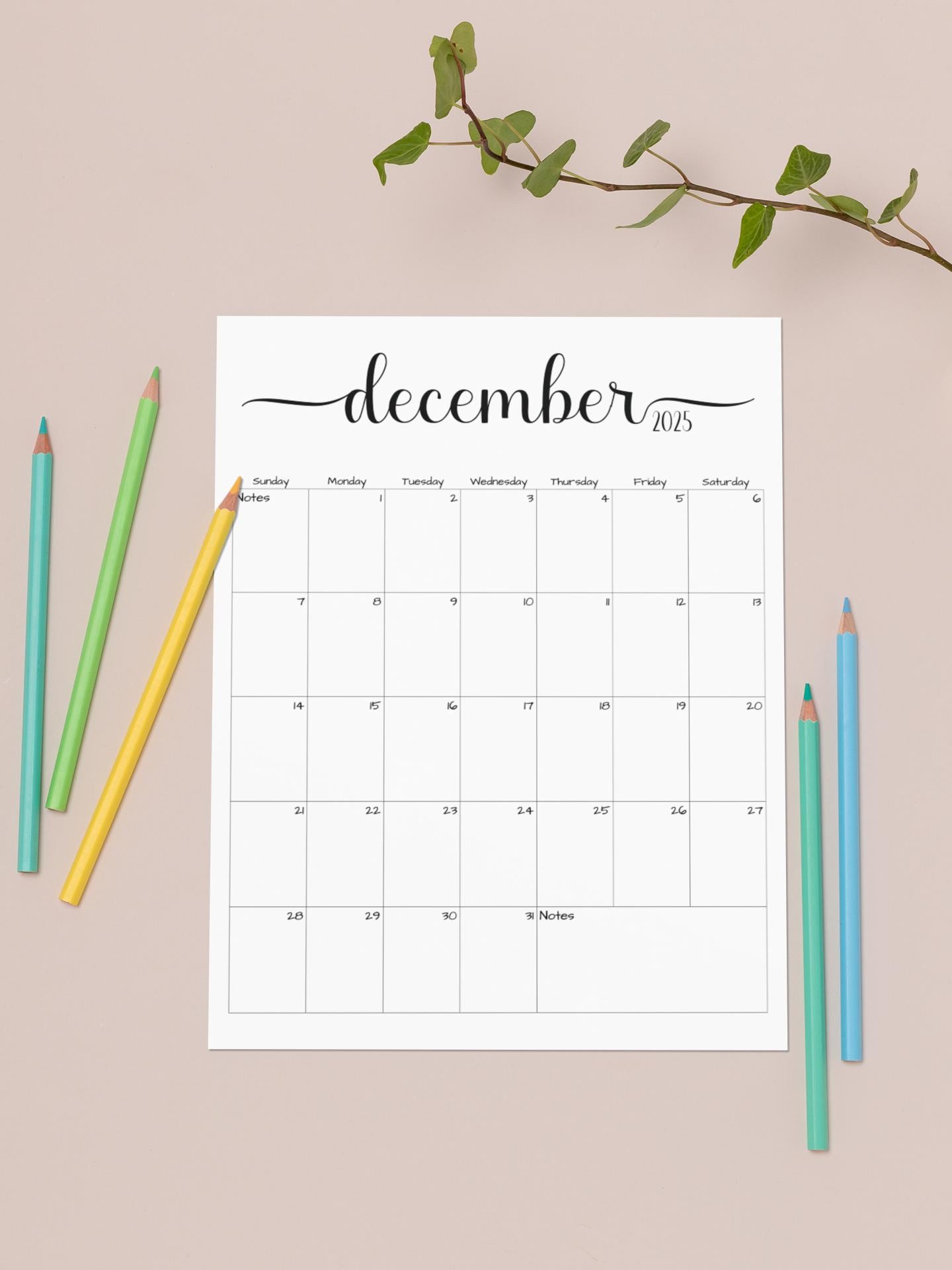 Fillable/editable December 2025 Calendar | December 2025 Calendar ...