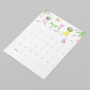 Fillable/editable April Calendar April 2023 Printable Calendar Spring ...