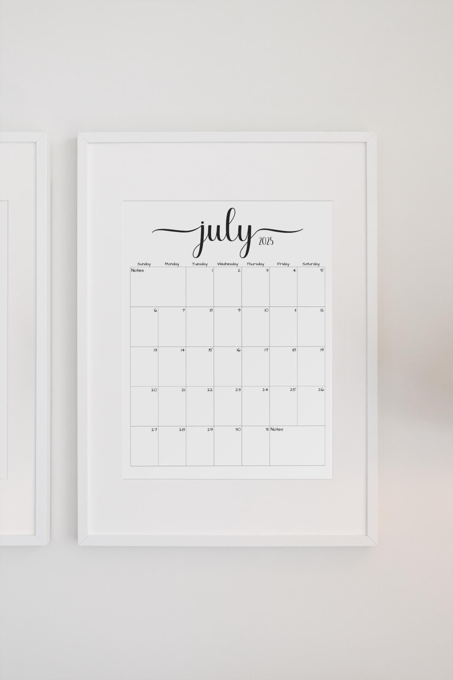 Fillable/editable July 2025 Calendar | July 2025 Calendar | Simple ...