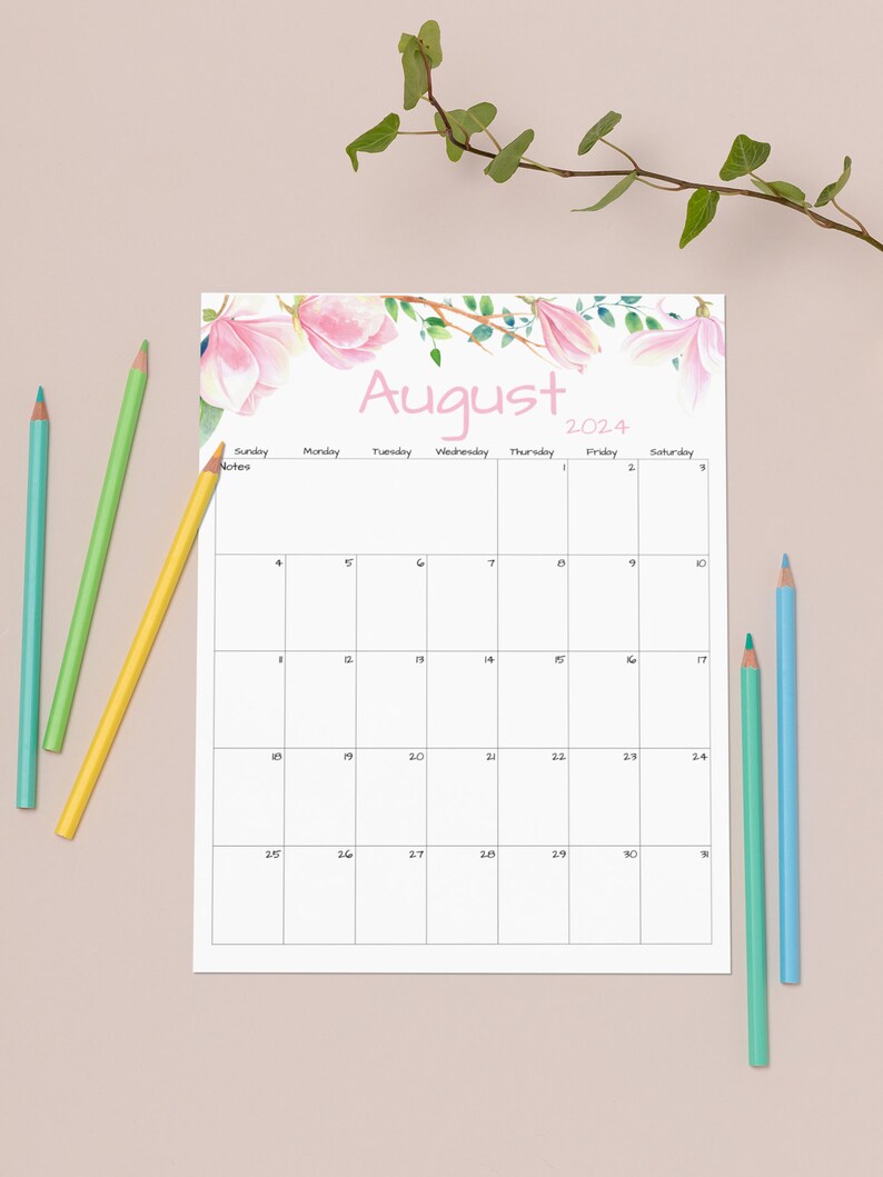 Fillable/editable August Calendar August 2024 Printable Calendar ...