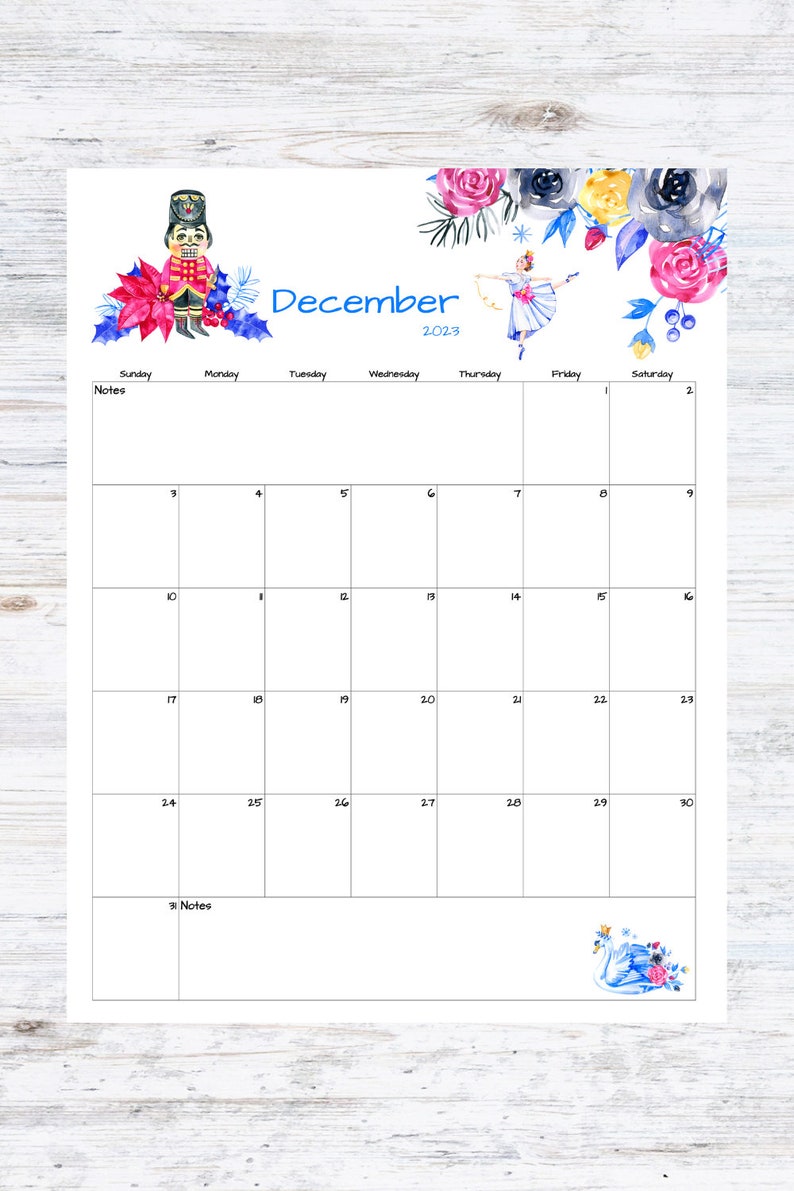 Fillable/editable December Calendar December 2023 Printable Calendar ...