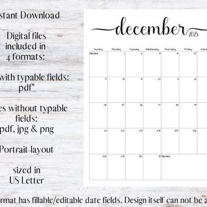 Fillable/editable December 2025 Calendar | December 2025 Calendar ...