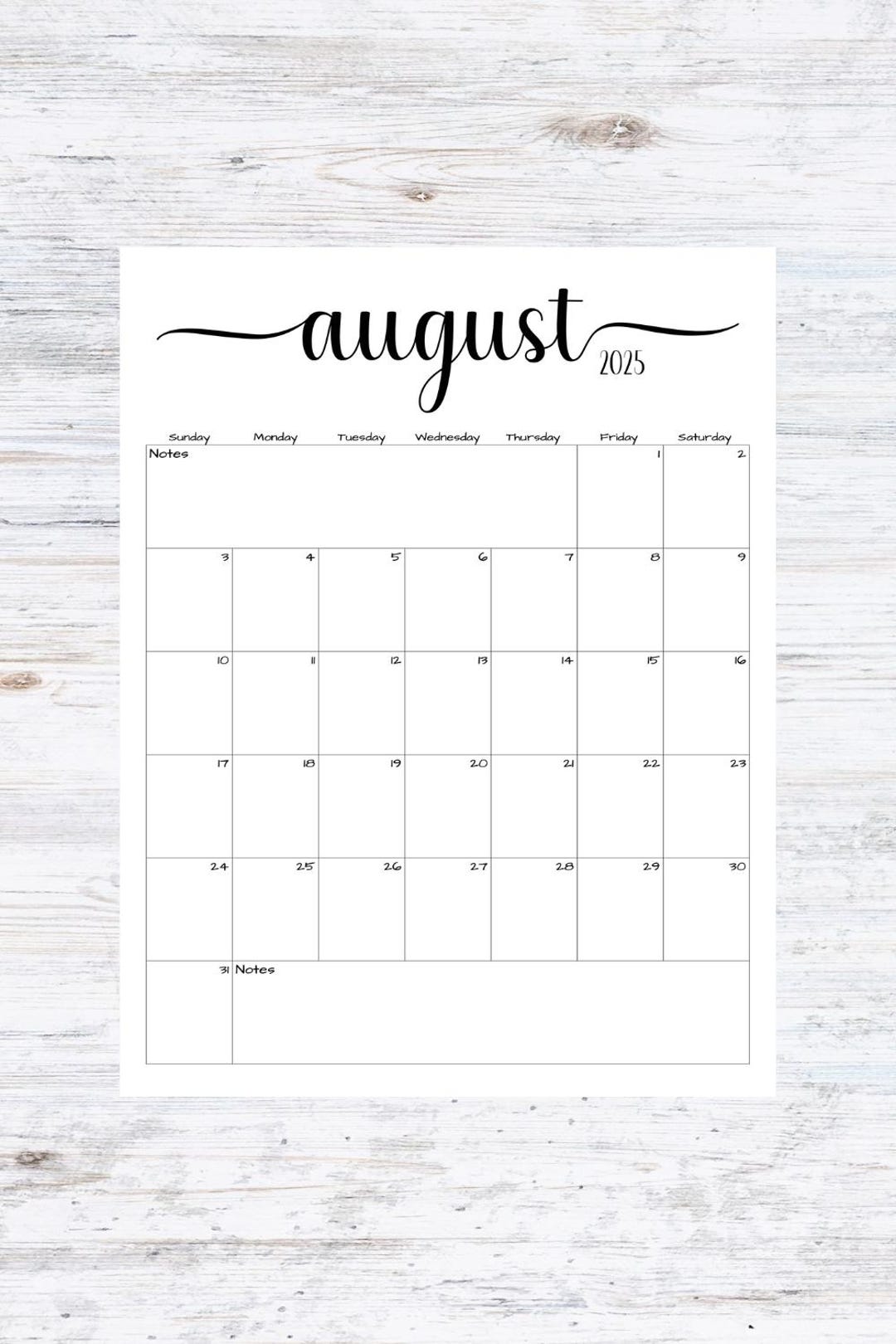 Fillable/editable August 2025 Calendar | August 2025 Calendar | Simple ...