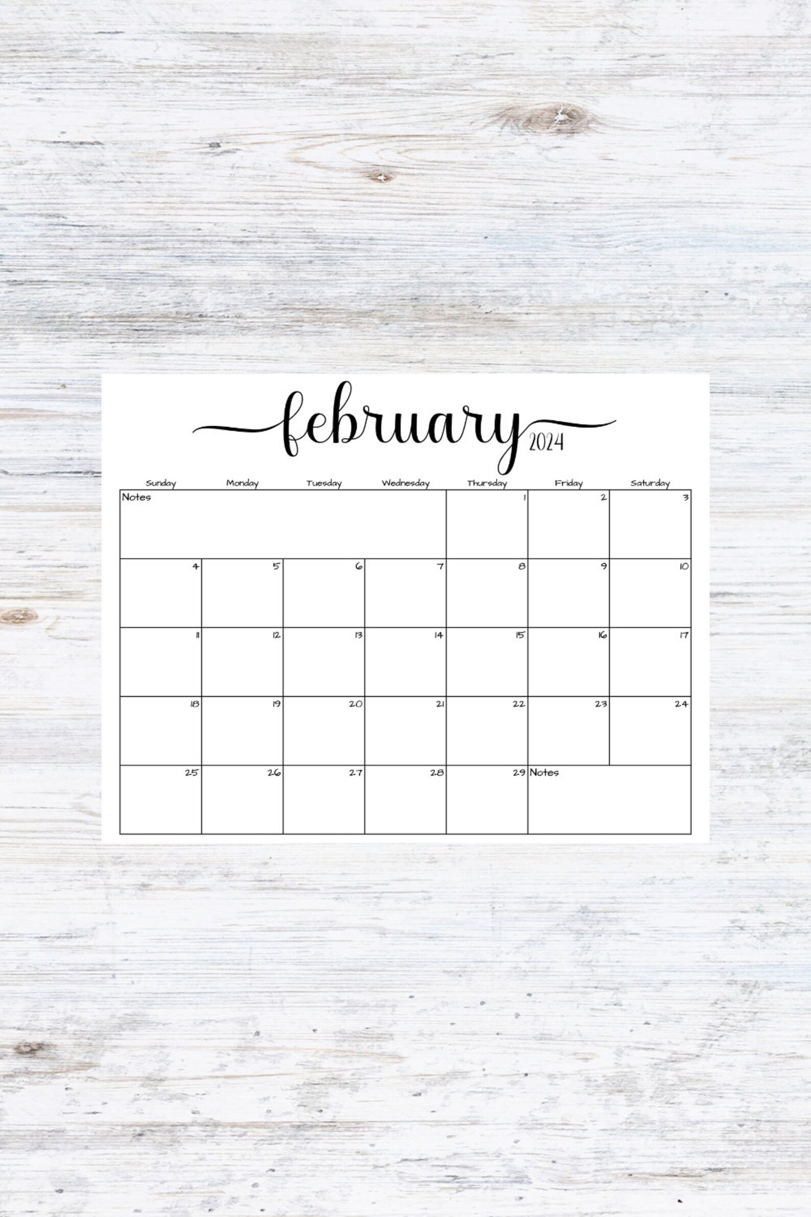 Fillable/editable February Calendar February 2024 Calendar Simple ...