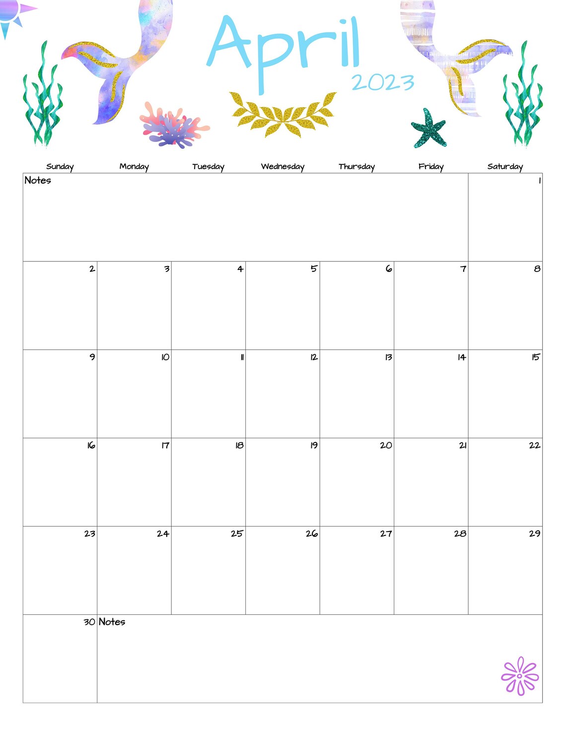 Fillable/editable April Calendar April 2023 Printable - Etsy