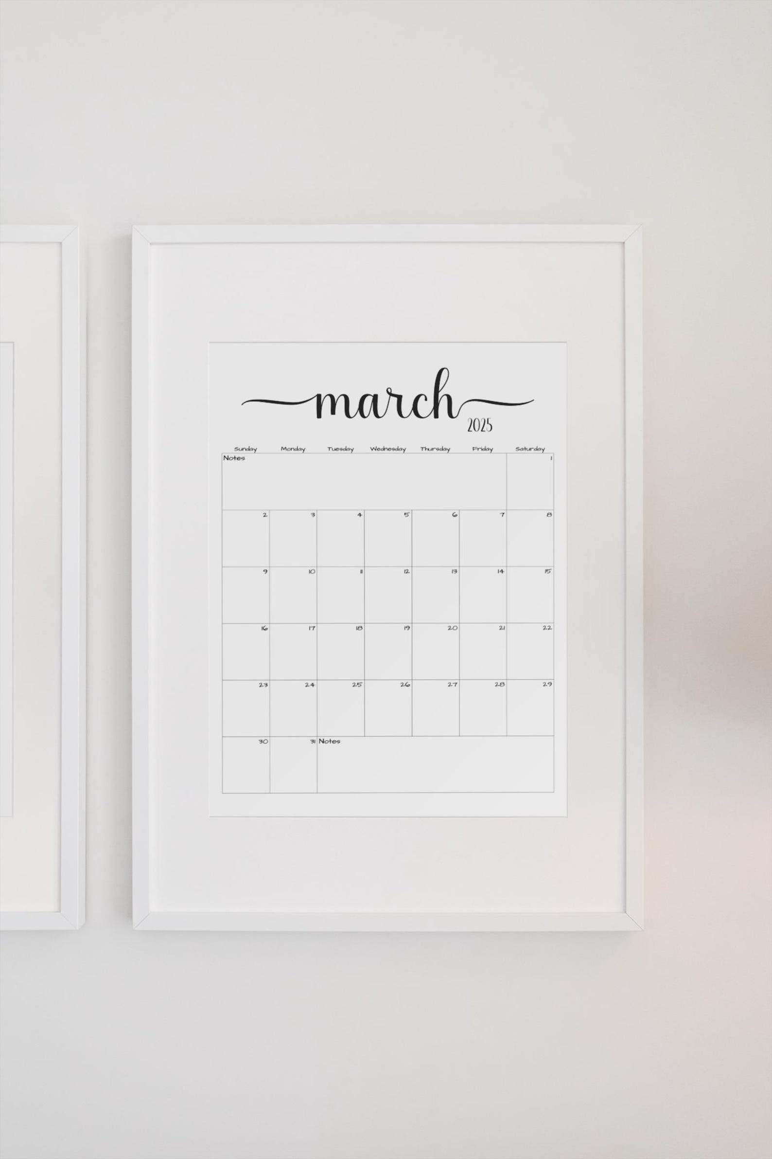Fillable/editable March 2025 Calendar | March 2025 Calendar | Simple ...