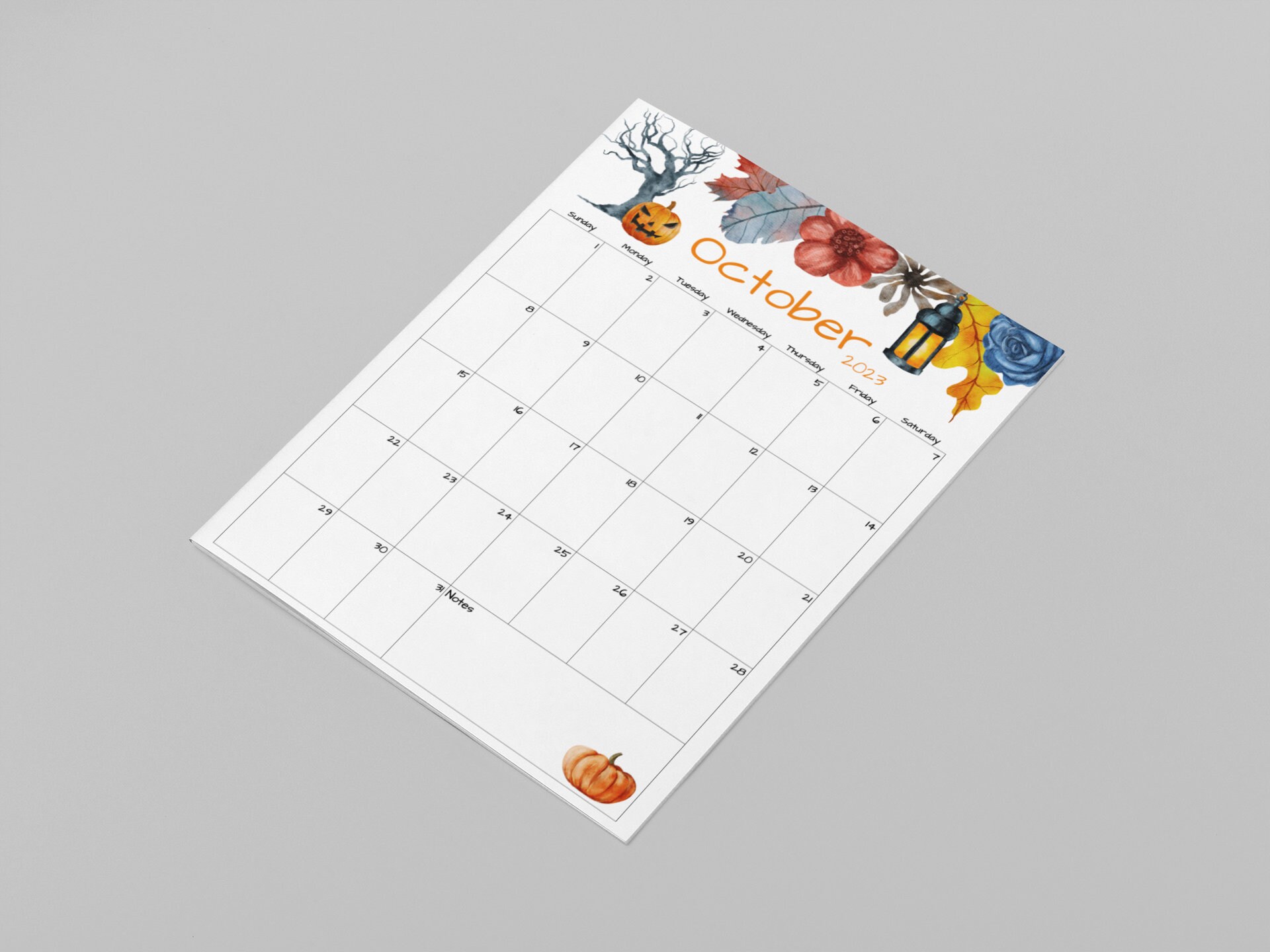 Fillable/editable October Calendar October 2023 Printable Calendar ...