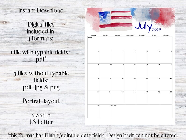 Fillable editable July Calendar July 2023 Printable Calendar Etsy fillable-editable-july-calendar-july-2023-printable-calendar-etsy