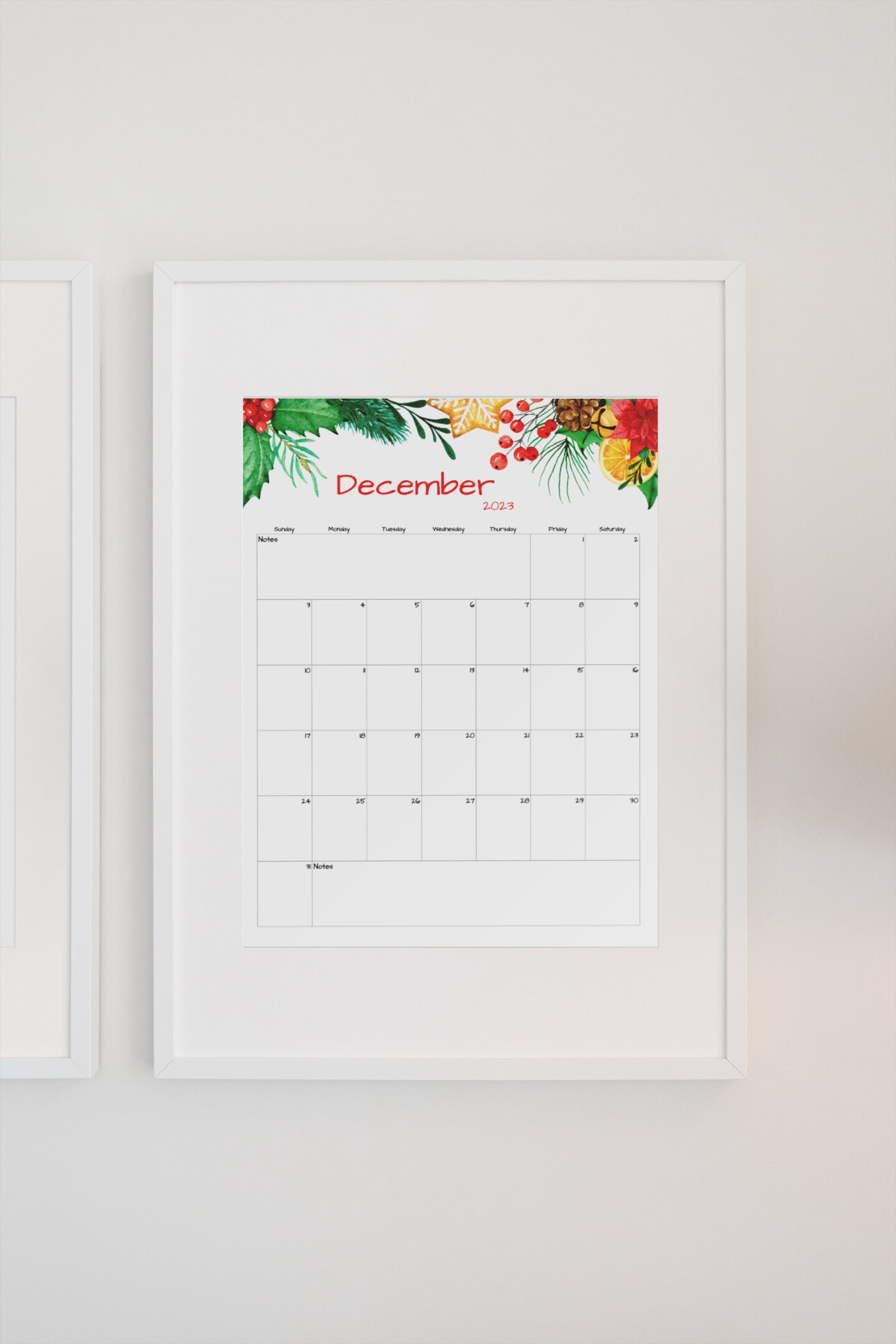 Fillable/editable December Calendar December 2023 Printable Calendar ...