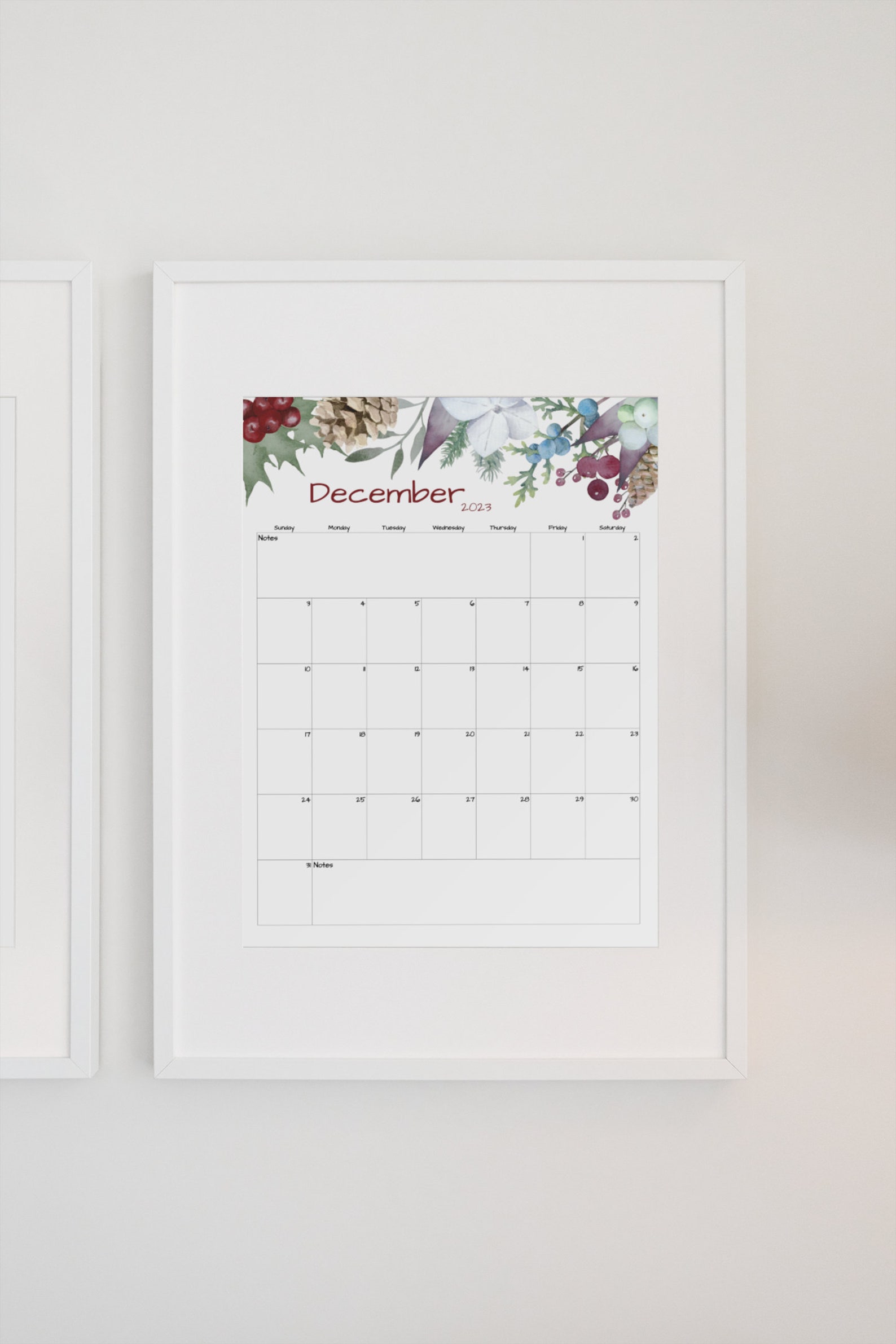 Fillable/editable December Calendar December 2023 Printable Calendar ...