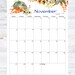 November Calendar November 2022 Printable Calendar Autumn - Etsy