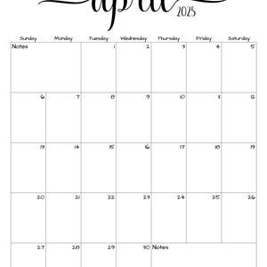 Fillable/editable April 2025 Calendar | April 2025 Calendar | Simple ...