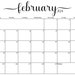 Fillable/editable February Calendar February 2024 Calendar Simple ...
