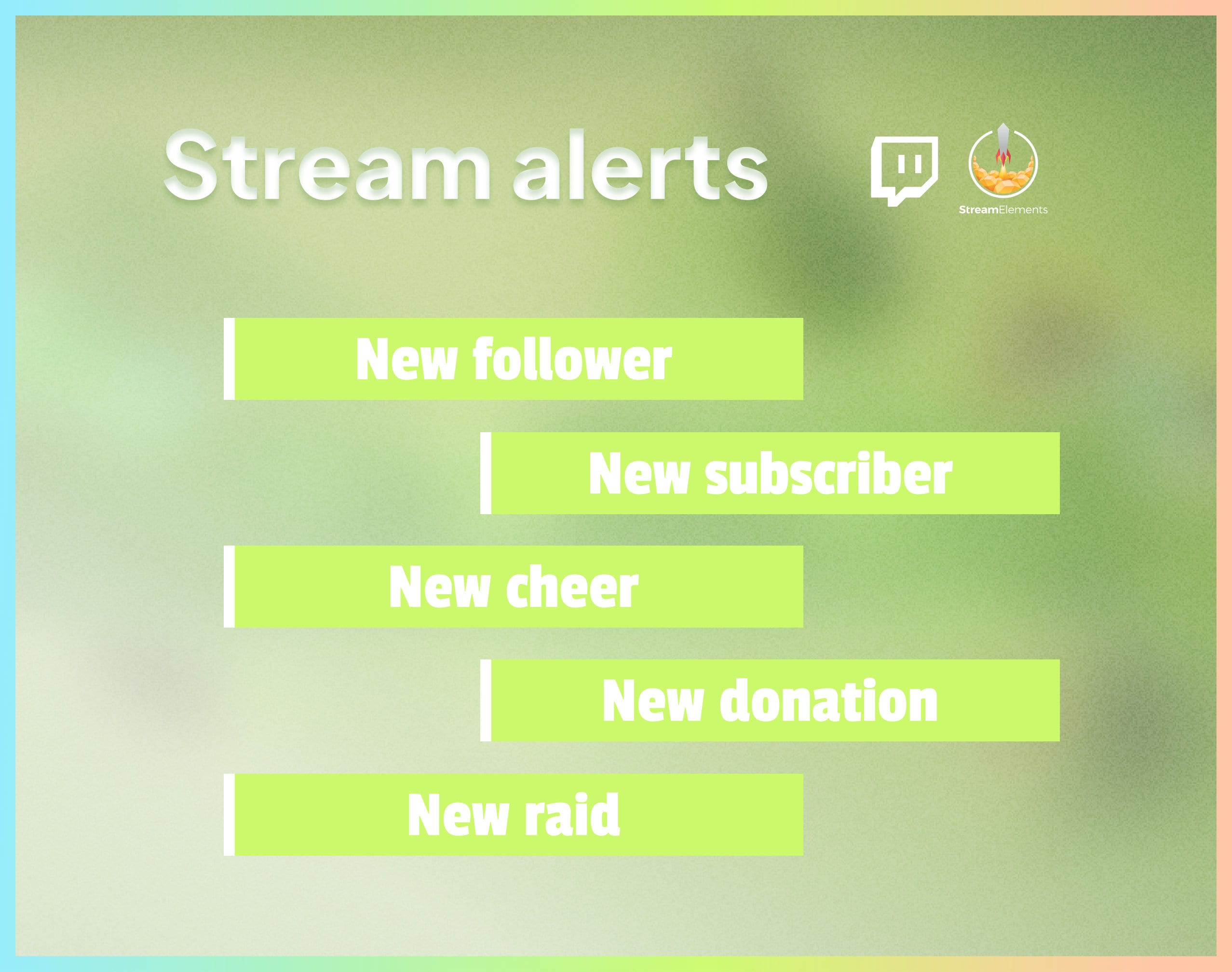 Animated Alerts for Stream Twitch Stream Green - Etsy