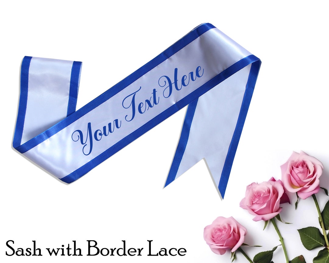 Brides Border Lace Sash Birthday Party Lace Sash Personalized Lace Sash ...