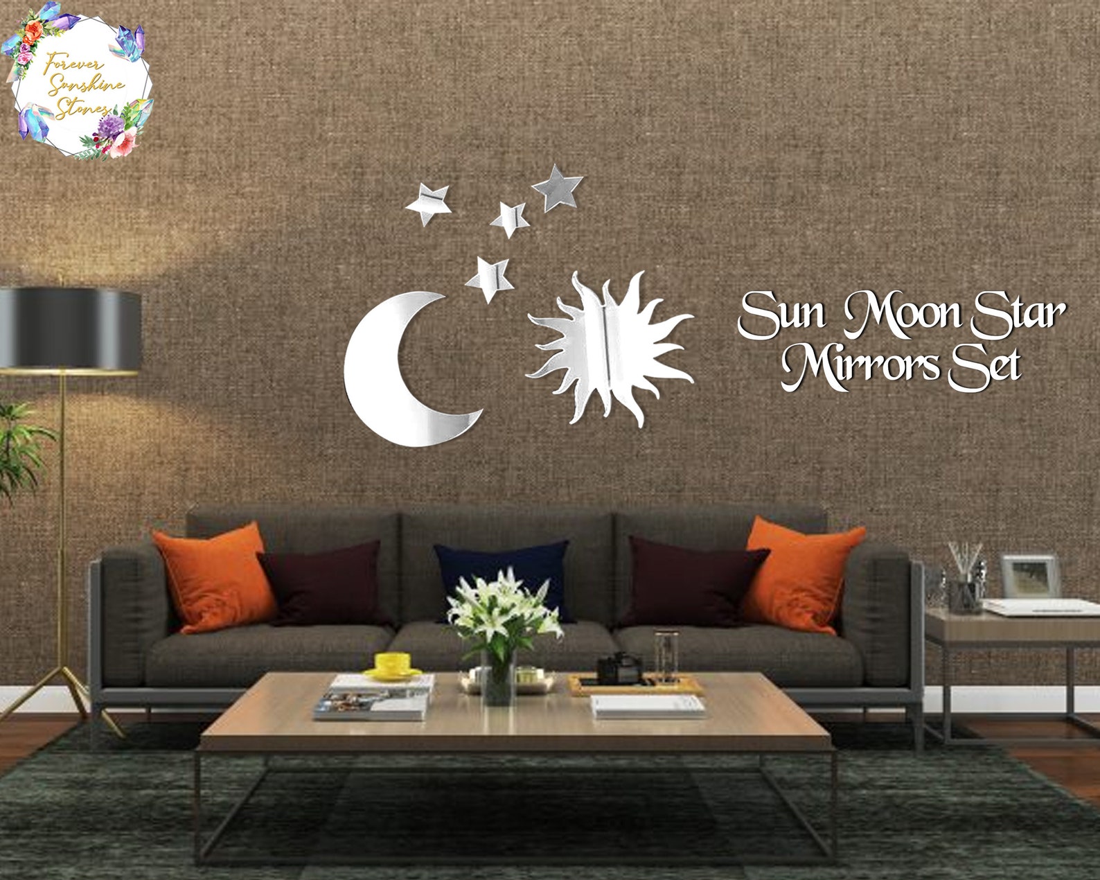 Sun Moon Star Decorative Mirror Wall Hanging Mirror - Etsy