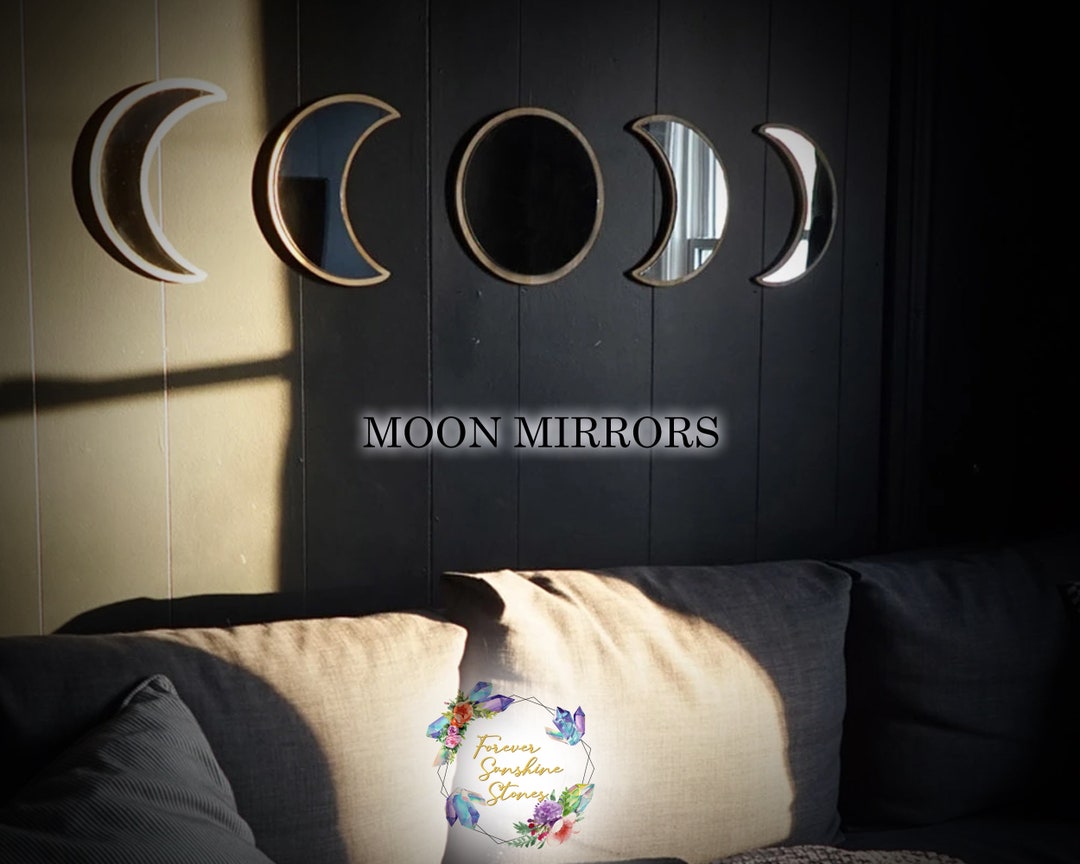 Moon Phase Decorative Mirror Moon Wall Hanging Phases of - Etsy