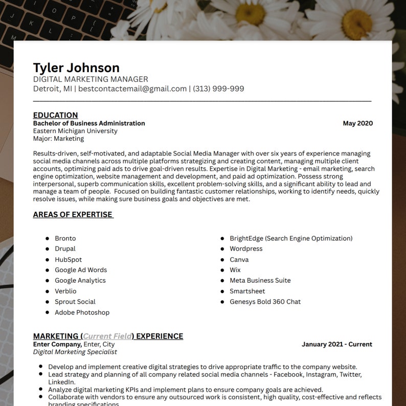 Canva ATS Friendly Resume Template, Word, Pages, Google Docs ...