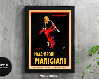 Maccheroni Pianigiani 1922 Vintage Advertising Poster - Art Print ...