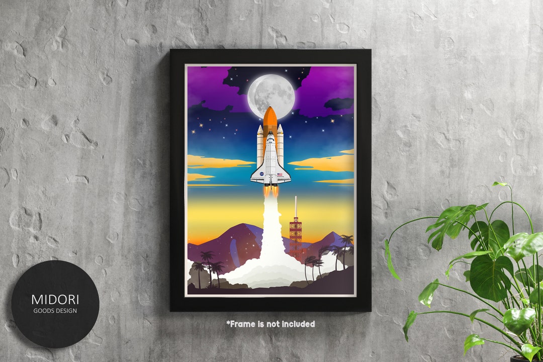Nasa Discovery Launch - Poster on Paper or Canvas - Etsy