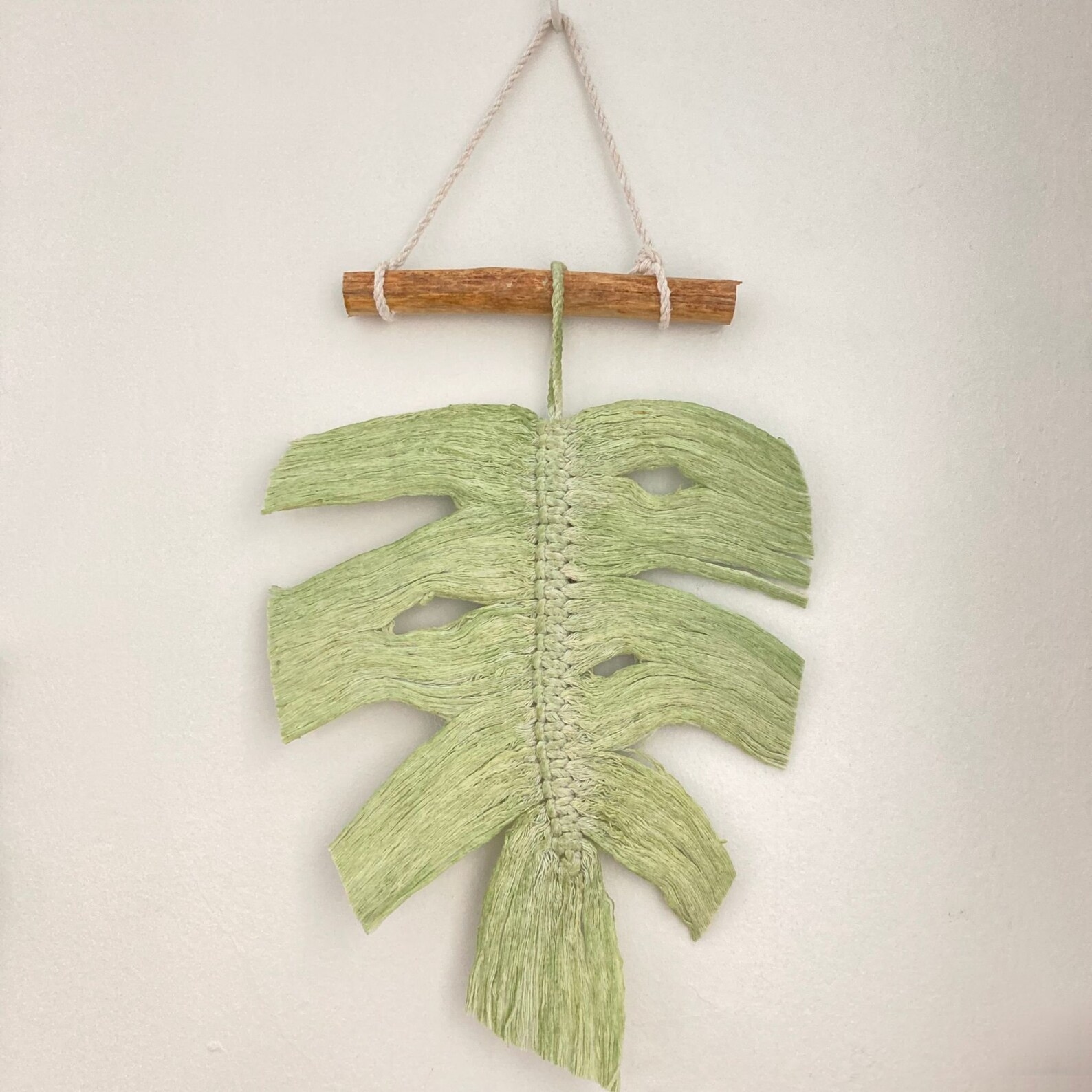 Monstera Leaf Macrame Wall Decor | Etsy