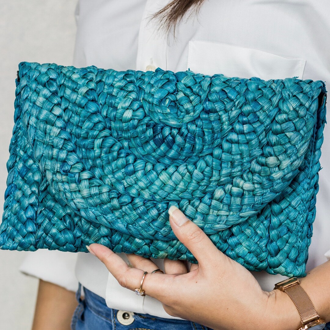Philippine Abaca Straw Clutch Bag | Handmade Sustainable Fashion ...