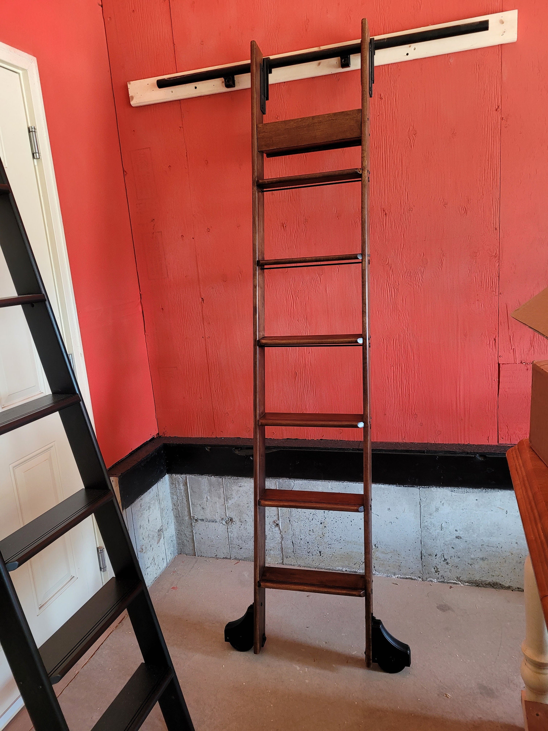 Debi H. , Ontario, Library Ladder With Book Holder - Etsy Canada