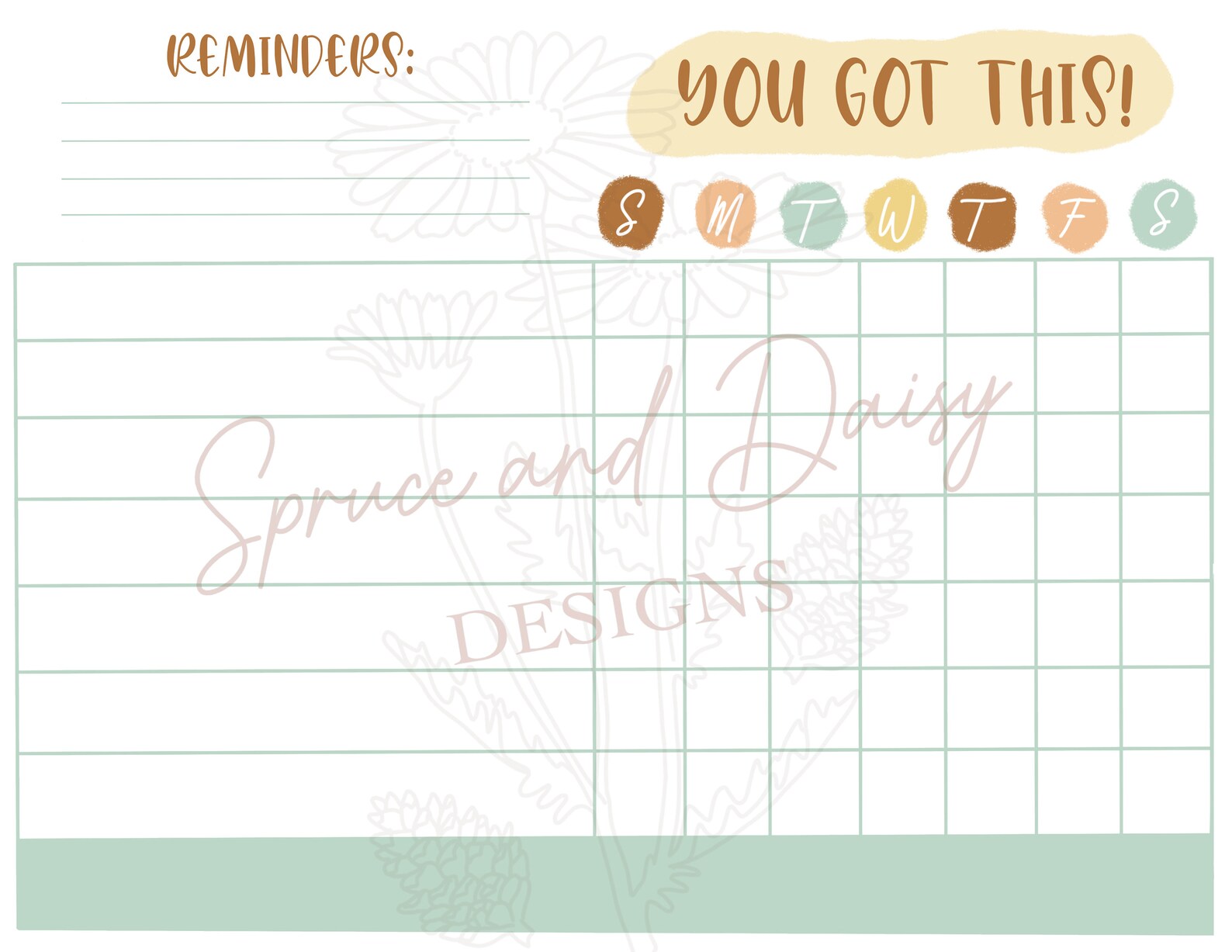 Boho Task Chart Chore Chart Printable - Etsy