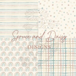 Boho Baby Scrapbook Paper Digital Backdrops Printable - Etsy