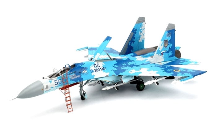 Ukrainian 1/72 Airforce Fighter Sukhoi Su-27 Flankermilitary - Etsy