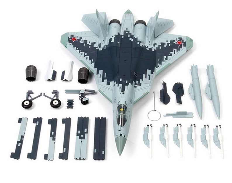 Russian Airforce 1/72 Fighter Sukhoi Su-57, Military Aircraft Model ...
