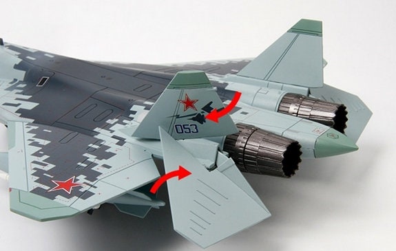 Russian Airforce 1/72 Fighter Sukhoi Su-57, Military Aircraft Model ...