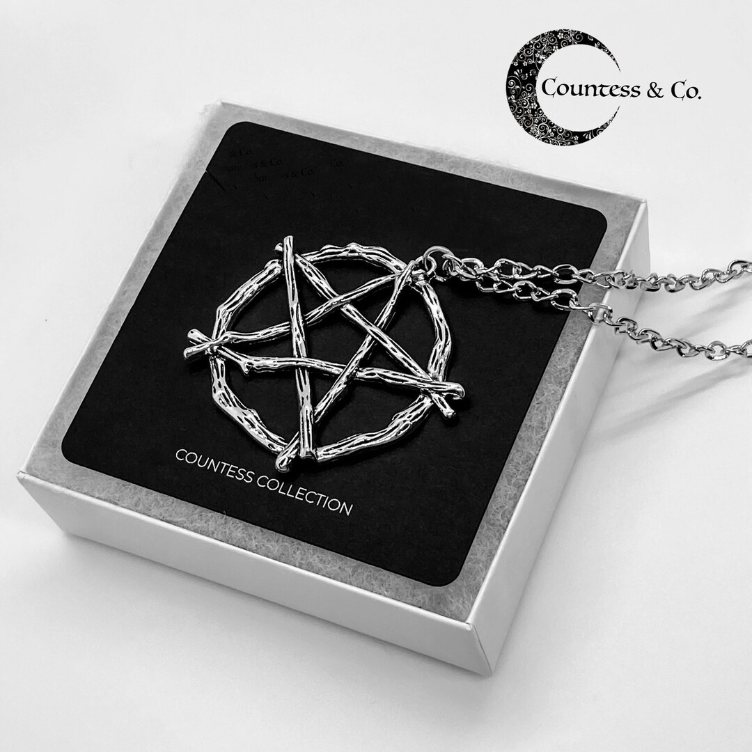 Pentagram Necklace Branch Pentacle Protection Amulet Occult - Etsy