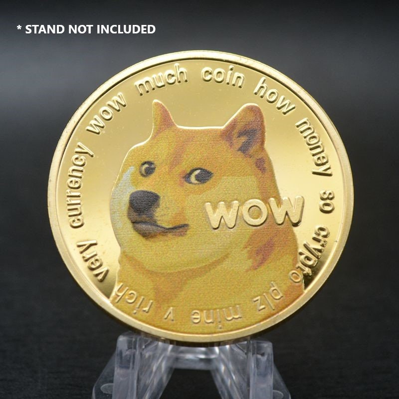 Physical Dogecoin Commermorative Coin Gold - Etsy