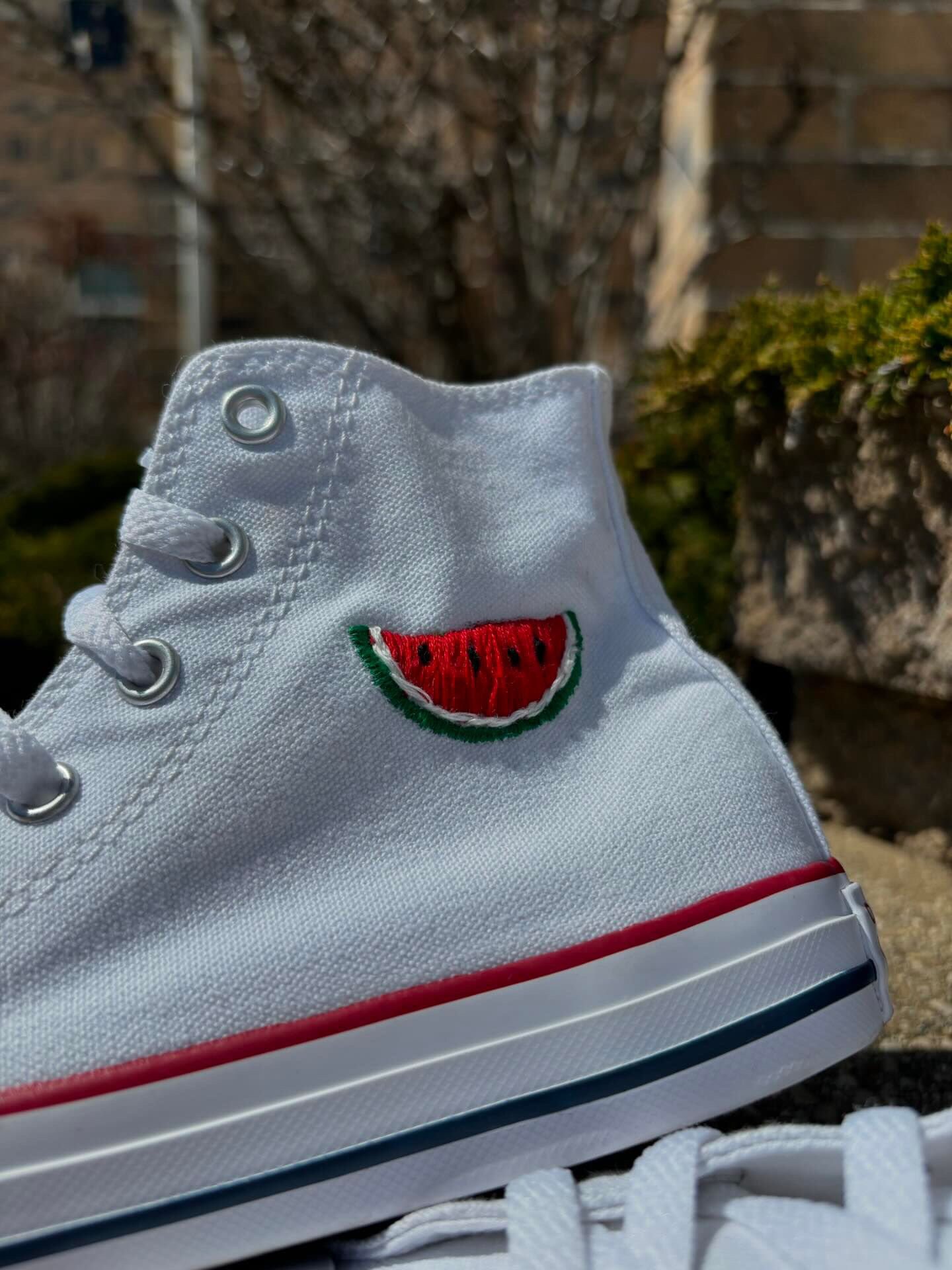 Converse High Top watermelon Flag - Etsy