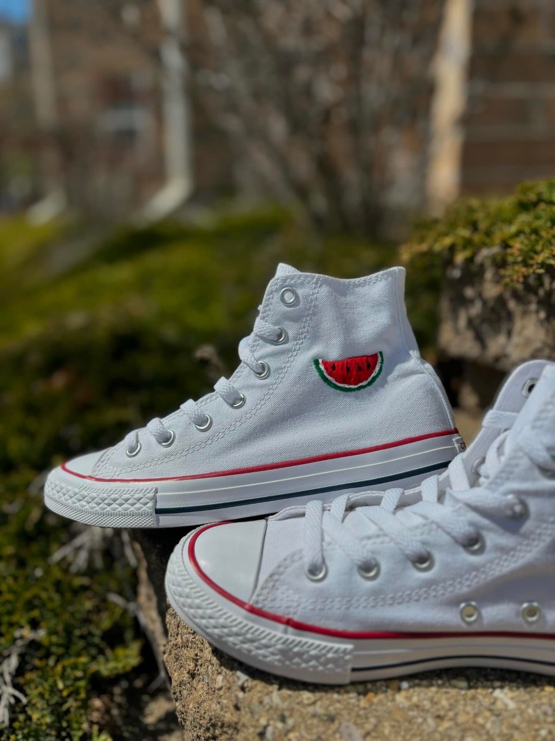 Converse High Top watermelon Flag - Etsy