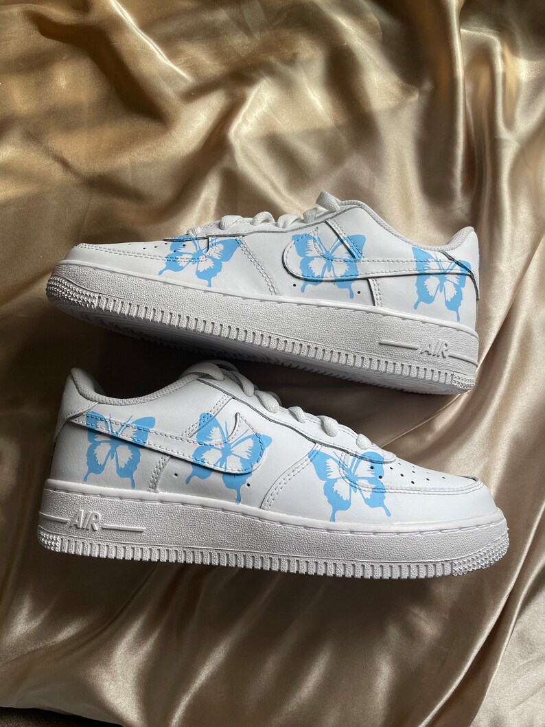 Blue Butterfly Custom Air Force 1 - Etsy