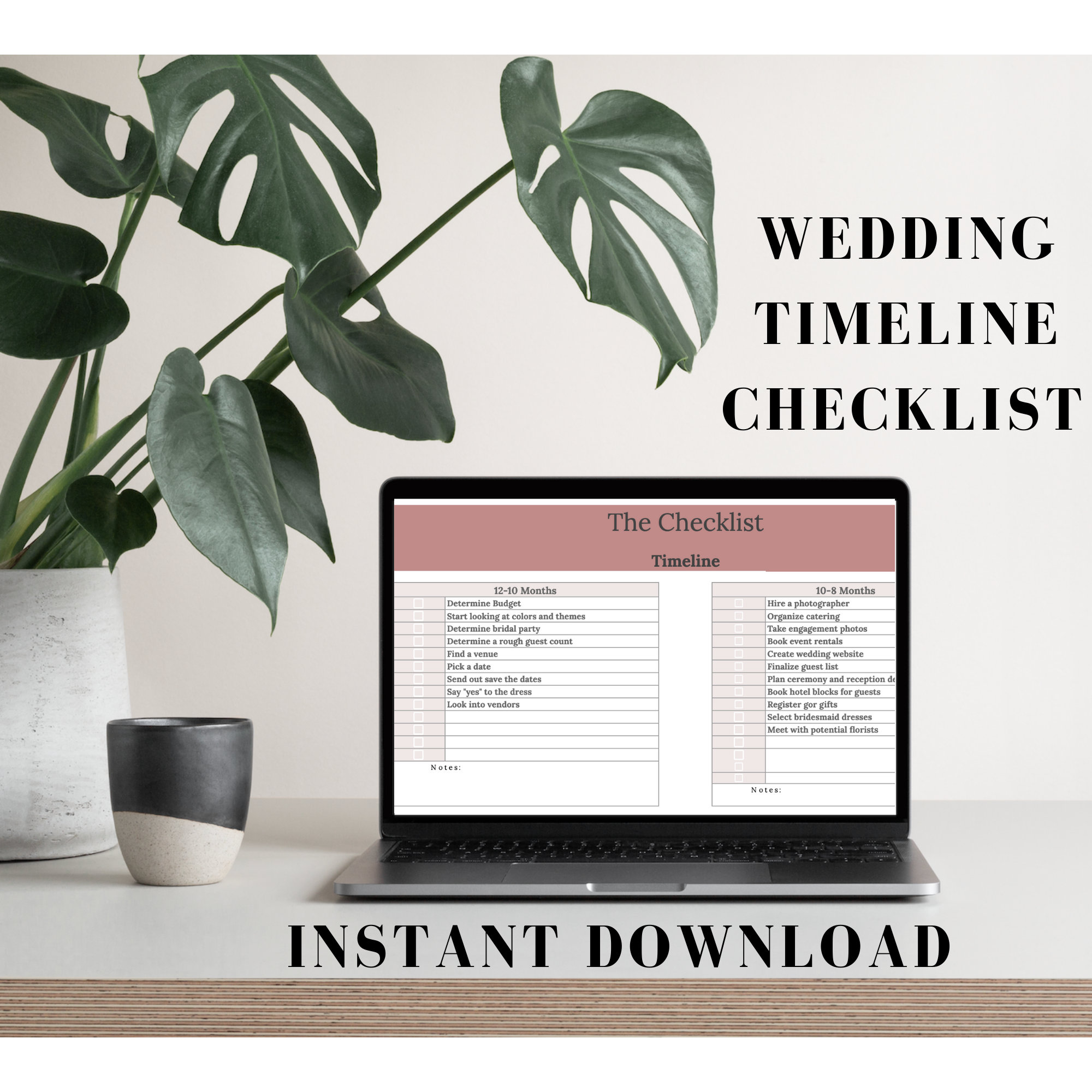 The Ultimate Wedding Checklist Boho - Etsy