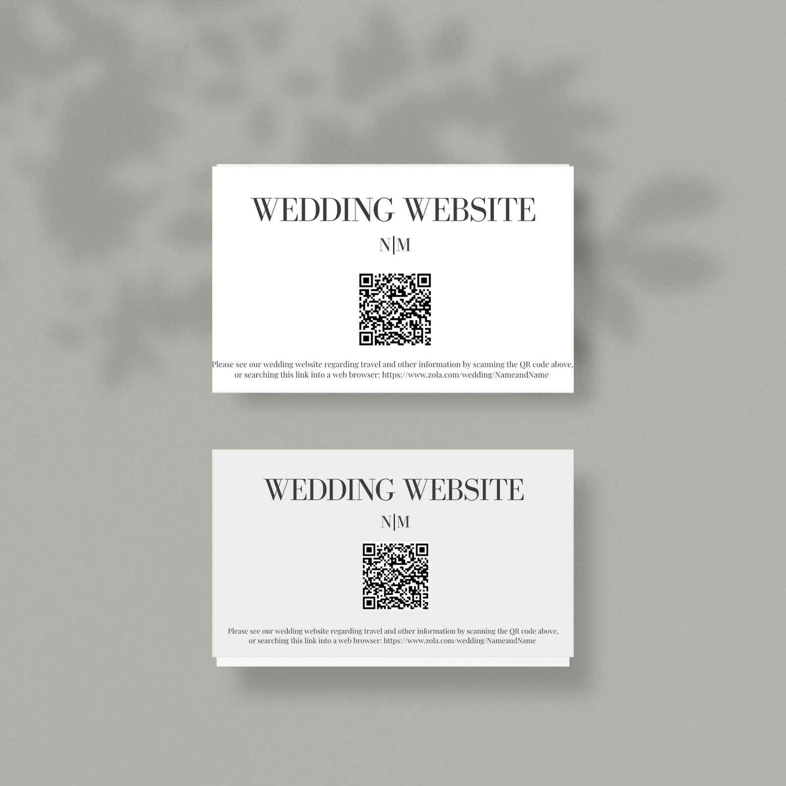 Modern Wedding Card QR Code Insert Editable Template - Etsy