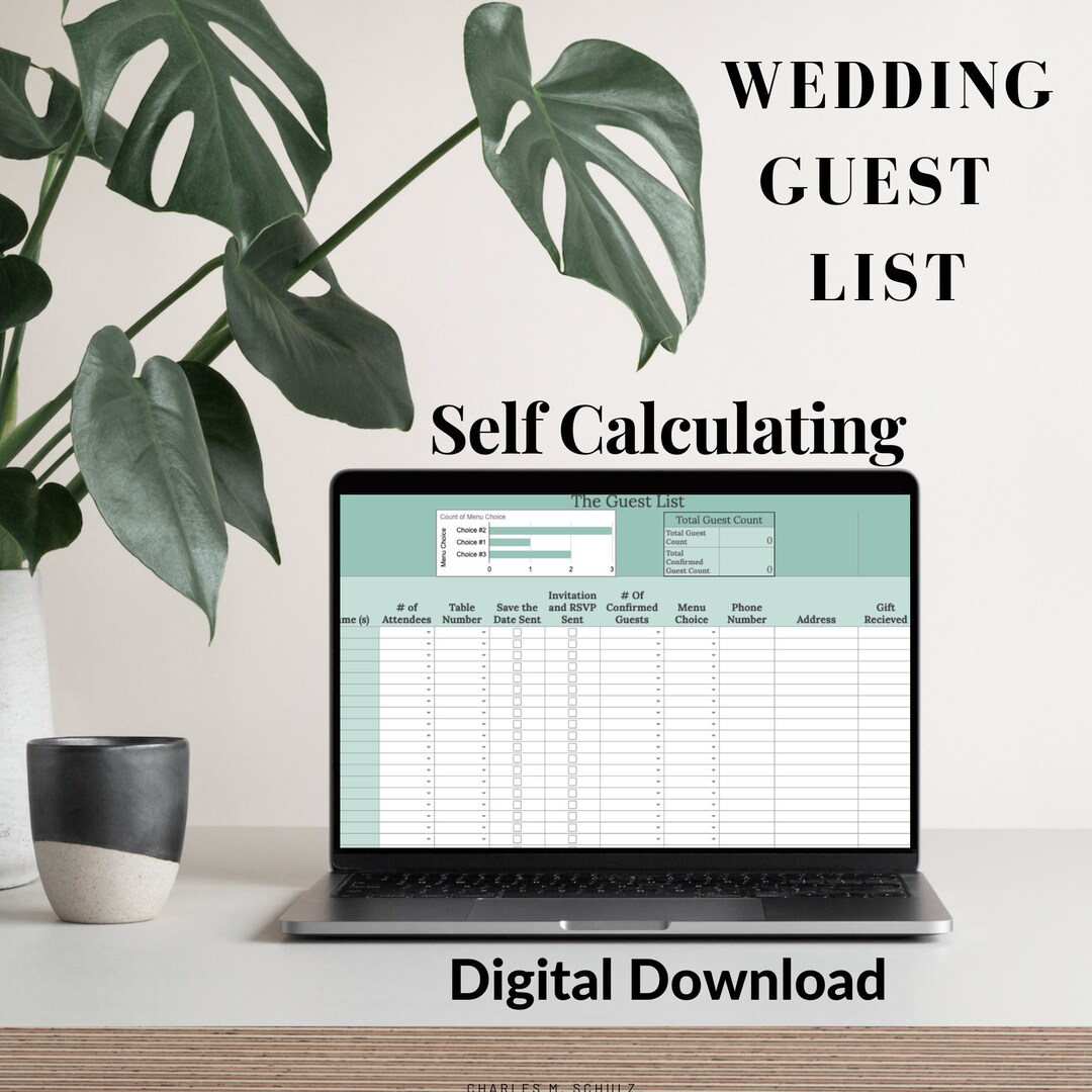 Ultimate Wedding Guest List Tracker - Etsy
