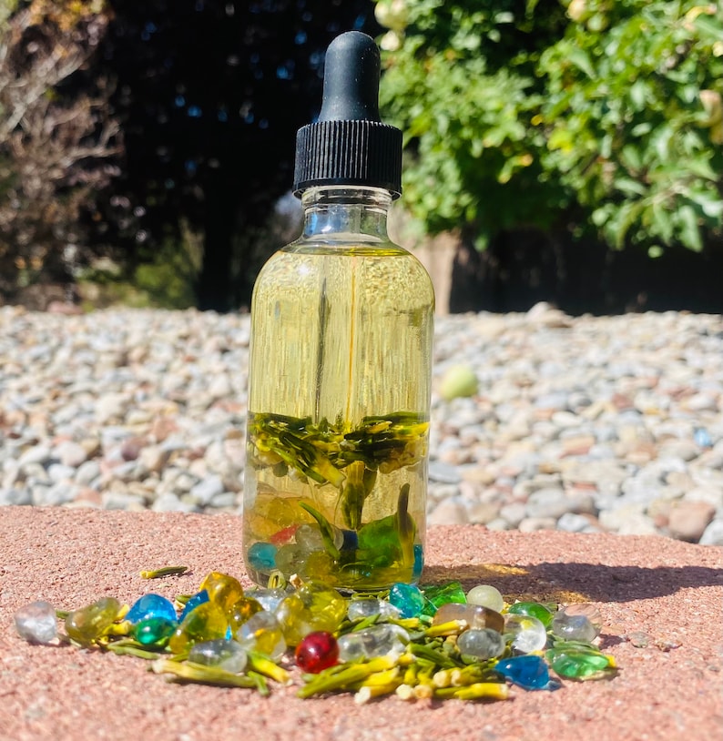 Herbal/crystal Infused Organic Body Oils 6 Week Infused - Etsy
