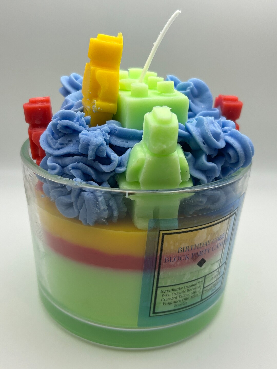 Tallow/beeswax/soy Block Party Candle: Mahogany Teakwood stronger Scent ...