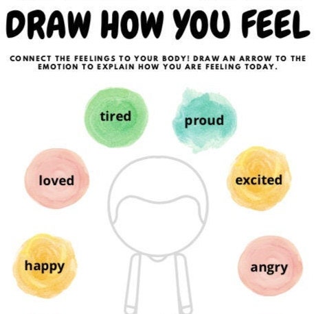 SEL "how Do You Feel?" Worksheet - Etsy