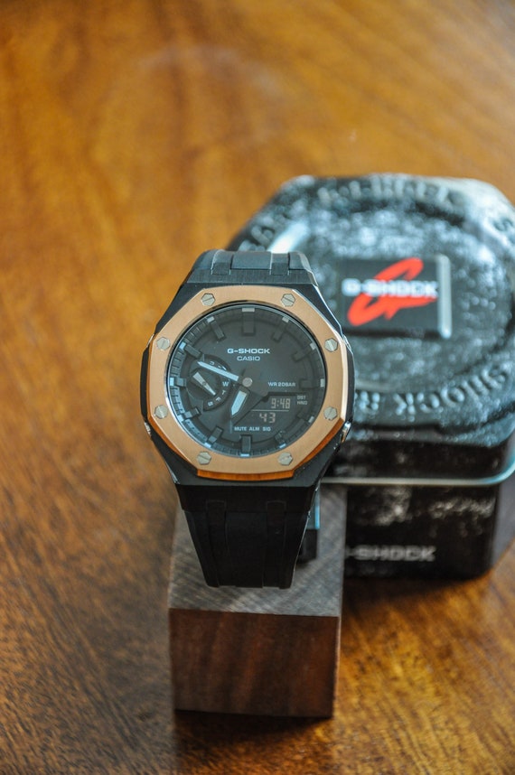 Casio G Shock Casioak Mod New Homage to Royal Oak Rose Gold - Etsy