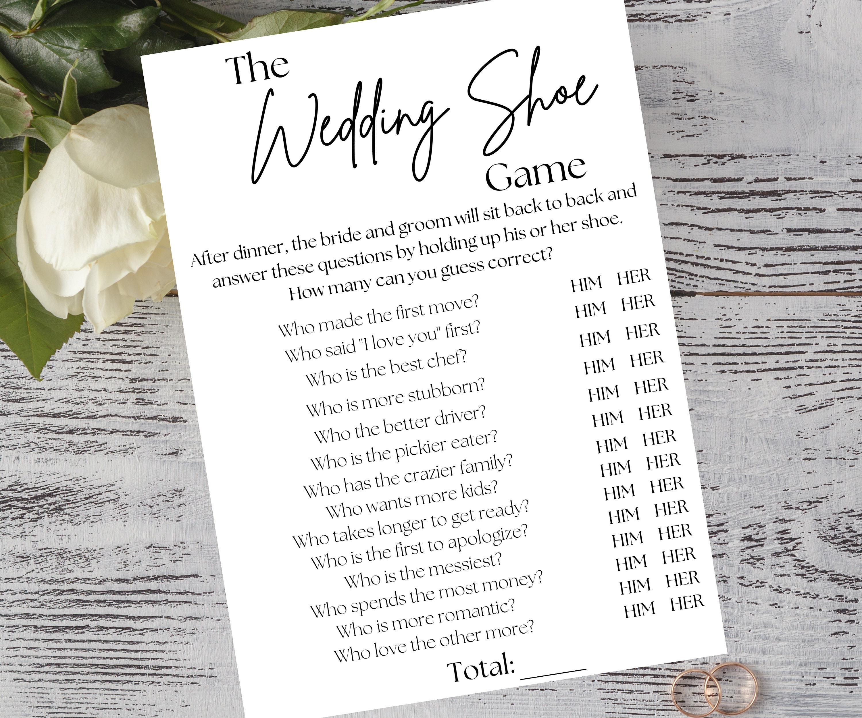 Wedding Shoe Game | Wedding Games for Reception | Wedding Game ...