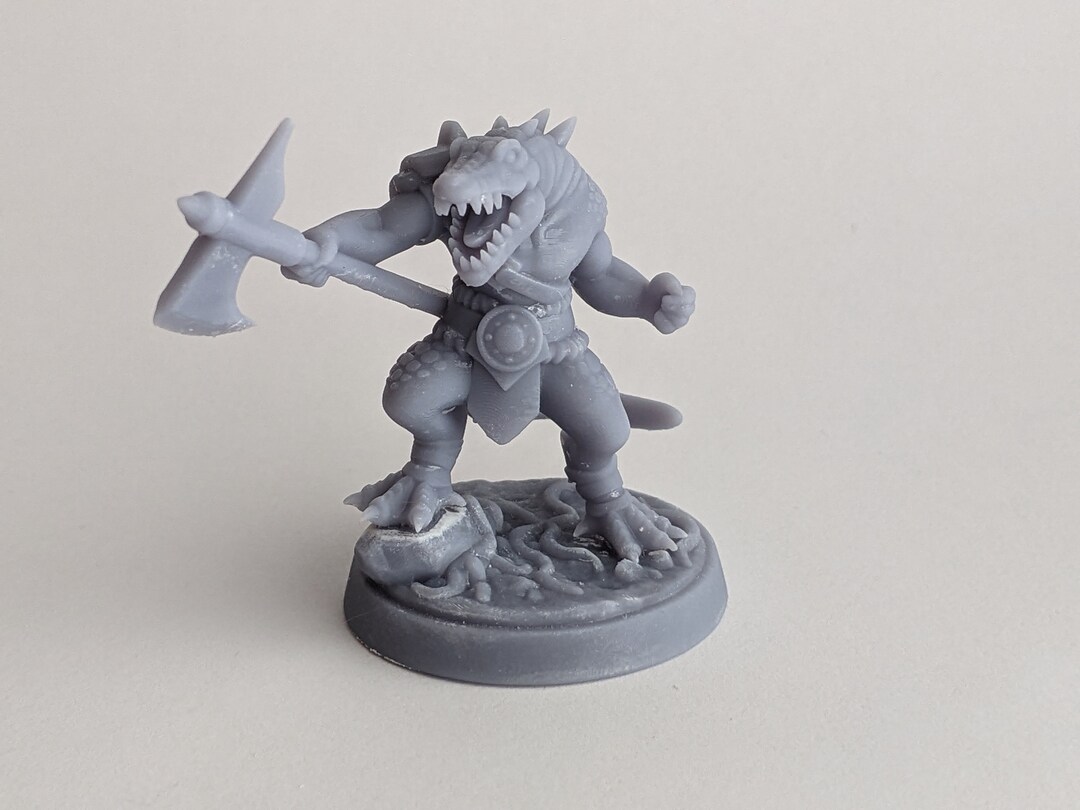 3D Printed Crocman Barbarian - Etsy