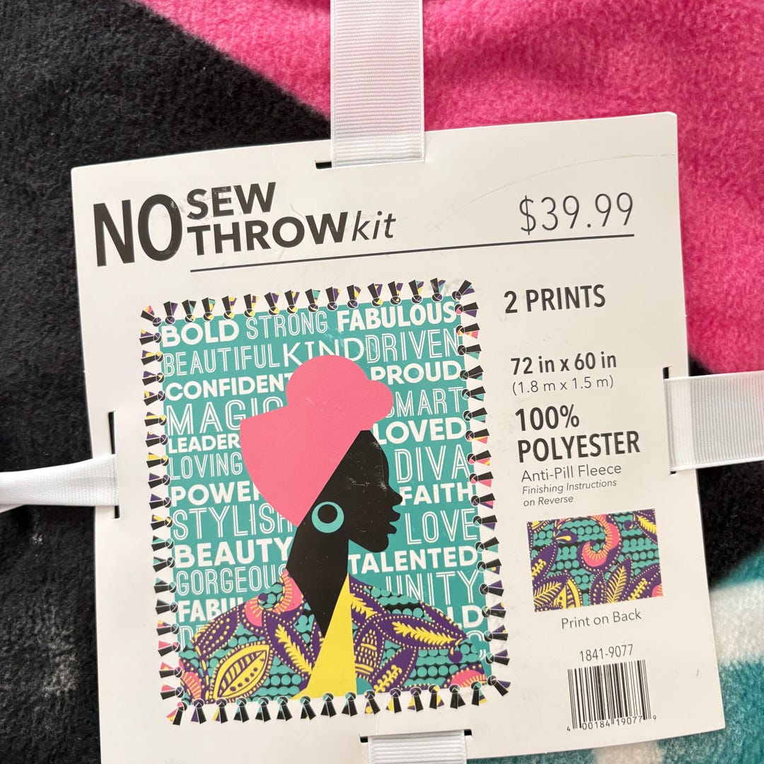 No Sew Blanket Kit - African American Woman Empowerment - Etsy